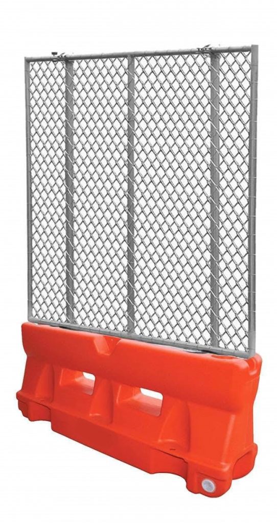 Water Barricade with Fence- Rental – On Track Safety